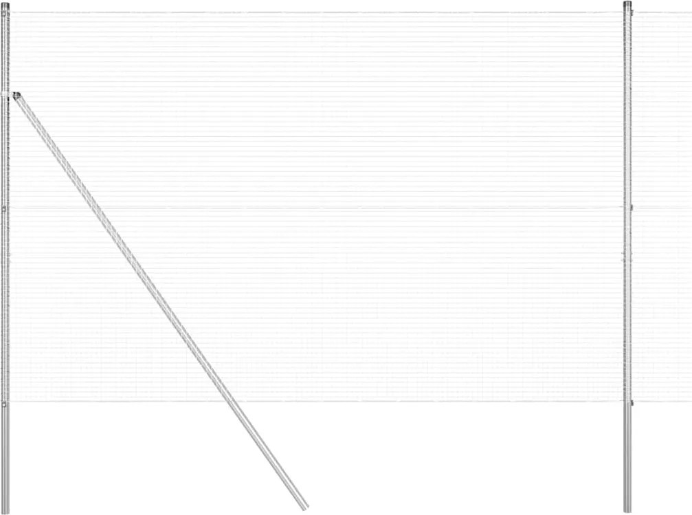Zemní upevnění svařované drátěné ploty 50 x 1,5 m Stříbrná 3351655