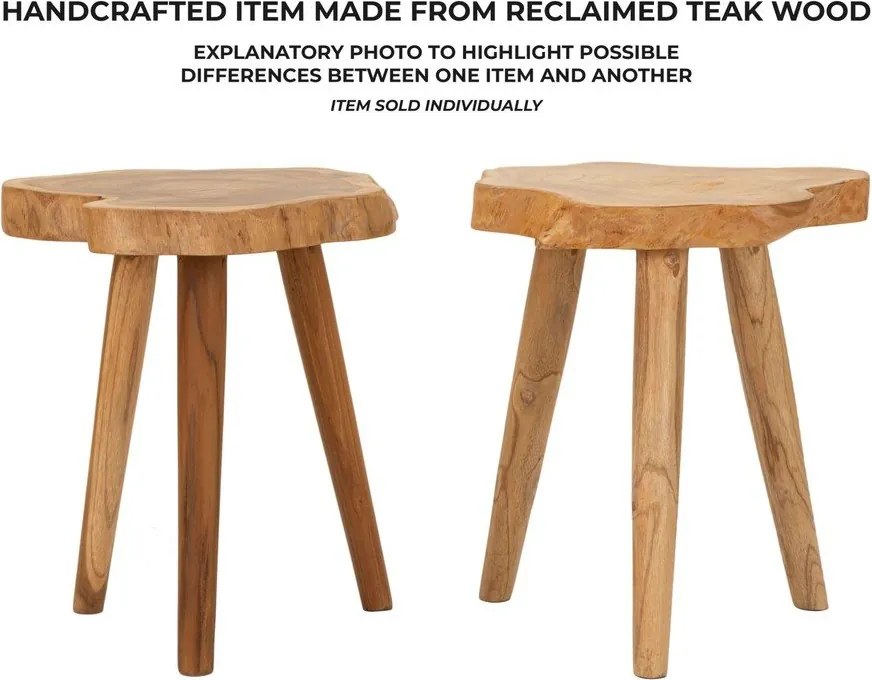 Stolička z teakového dřeva v přírodní barvě Budut – Mauro Ferretti