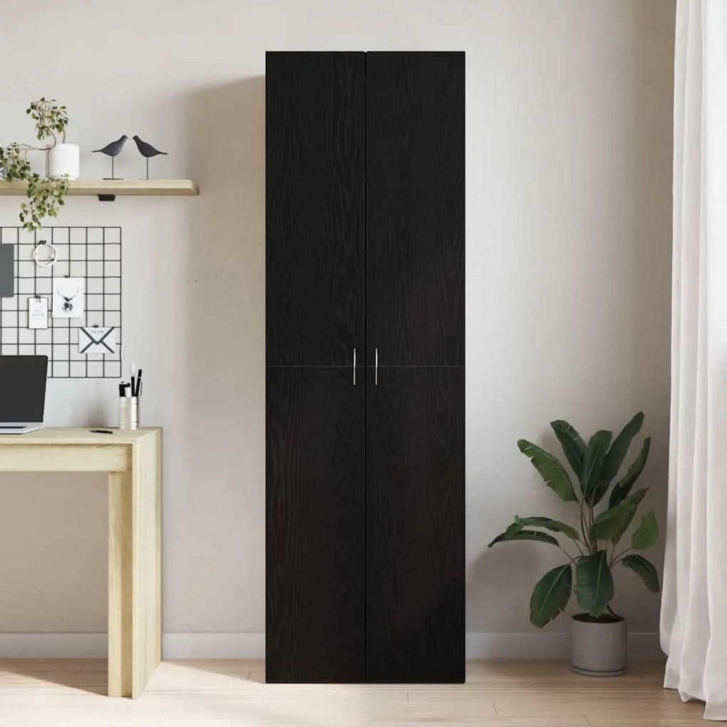 Kancelářská skříň Černý dub 60 x 32 x 190 cm Kompozitní dřevo 3329298