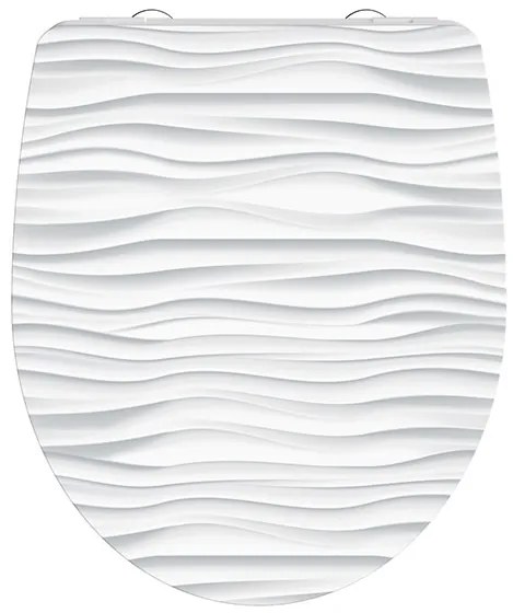 Eisl Sanitär WC prkénko Duroplast Soft Close White Wave High Gloss 82584