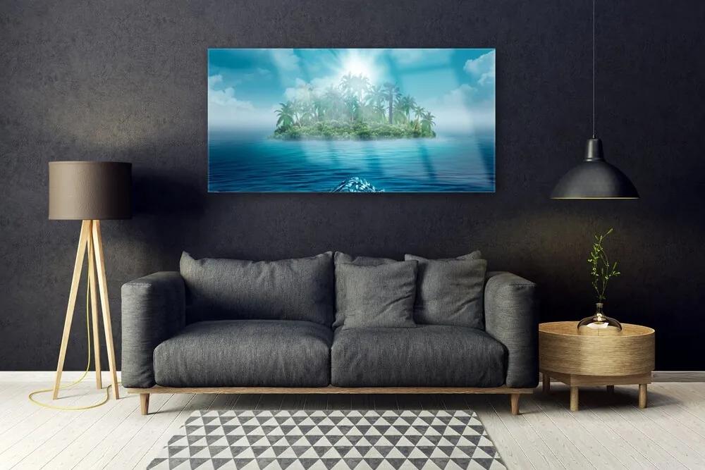 akrylový obraz Ostrov Moře Krajina 120x60 cm