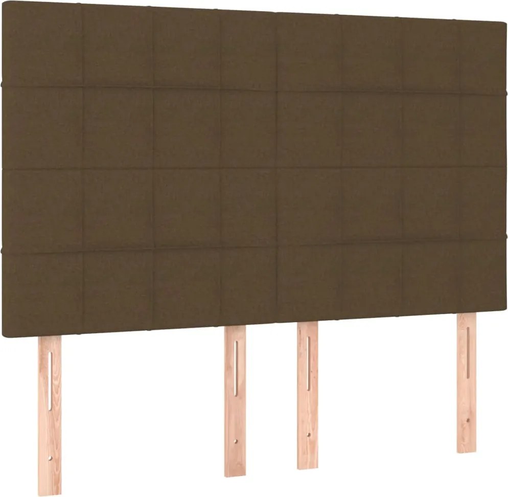 Box spring postel s matrací tmavě hnědá 140x200 cm textil 3137160