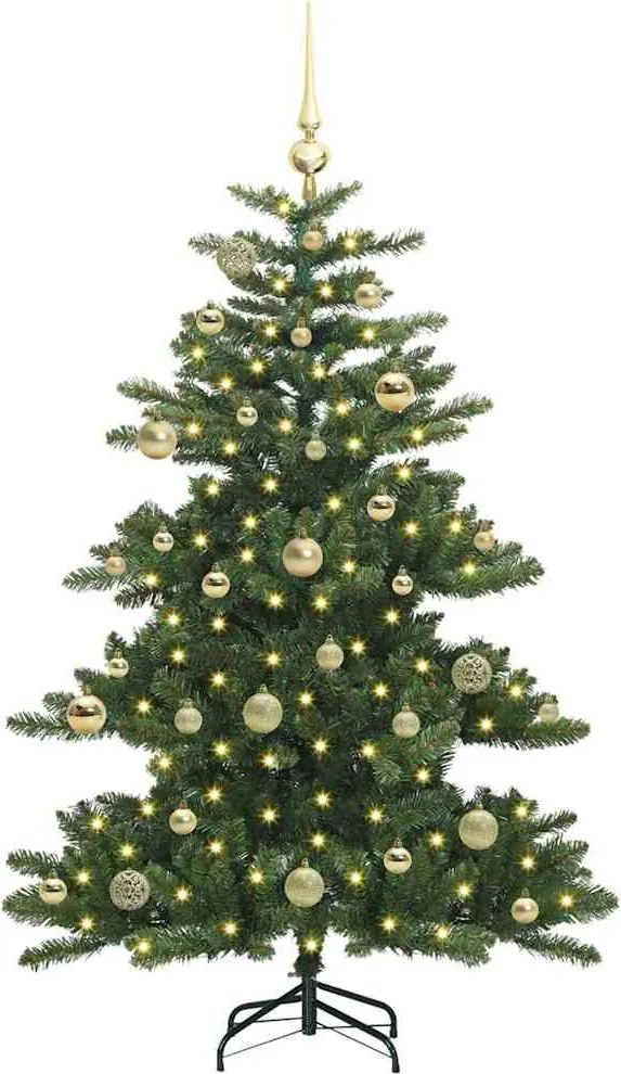 Umělý Skládací Vánoční Strom Zelená 150 cm PVC a ocel 3397657