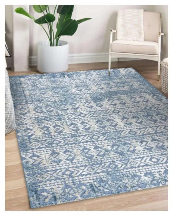Kusový koberec Niclas modrý 80x250cm