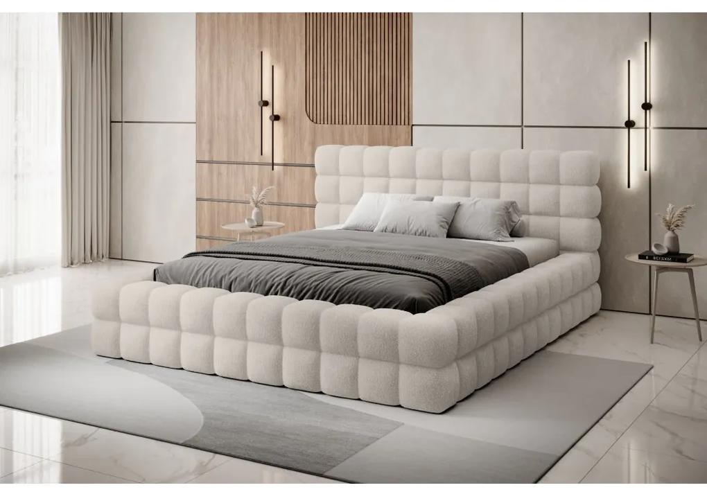 Eltap Čalouněná postel Dizzle Materiál a barva potahu: Amore 18 - béžová, Rozměry (cm): 140x200