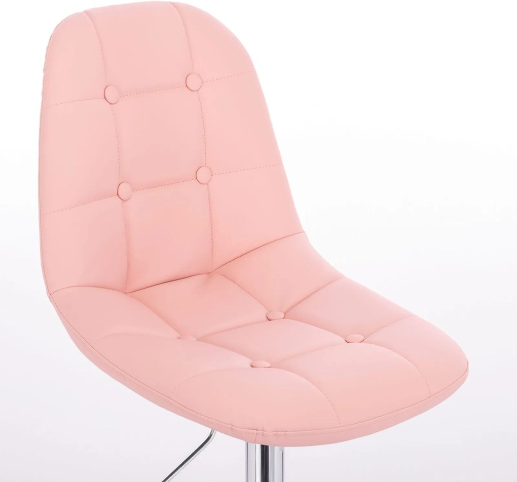 LuxuryForm Židle SAMSON na zlaté základně s kolečky - růžová