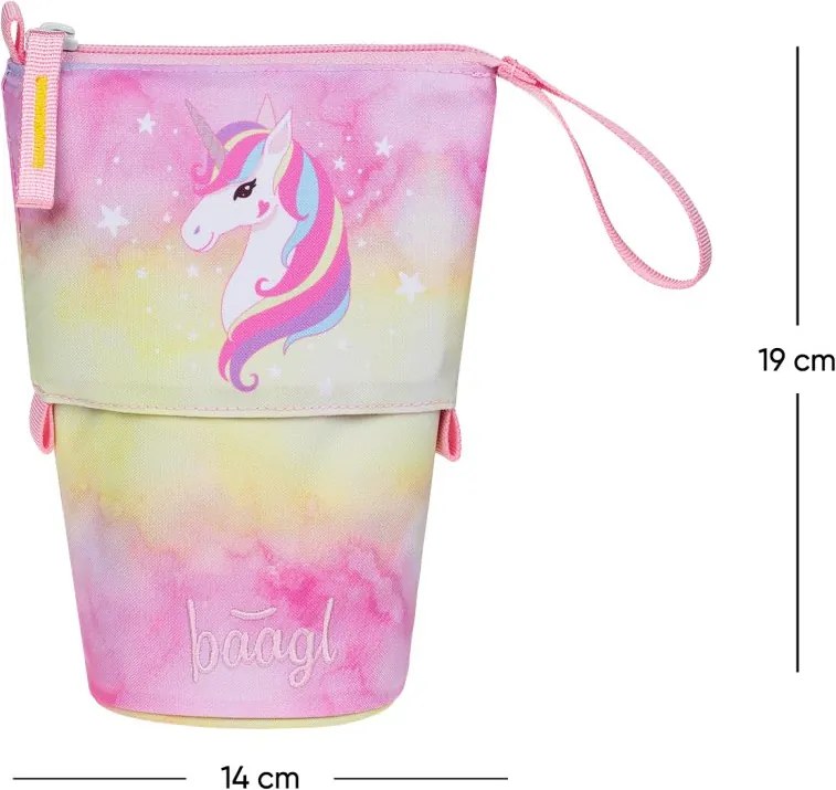 BAAGL Školní penál Pastelkovník Rainbow Unicorn GRS