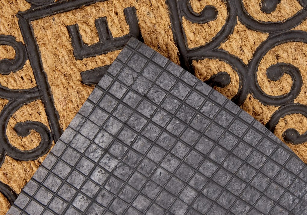 Hanse Home, Rohožka Mix Mats Cocos 105557 - na ven i na doma, 45x75 půlkruh, hnědá, chodba / předsíň