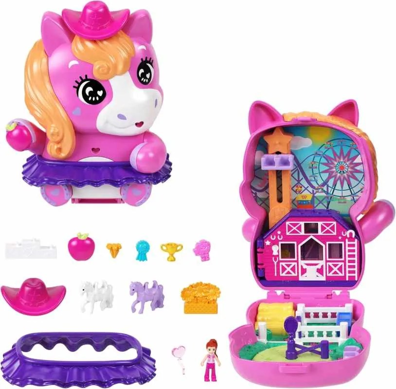 Mattel polly pocket™ pocketka do kapsy ródeo s poníkem, jcr39
