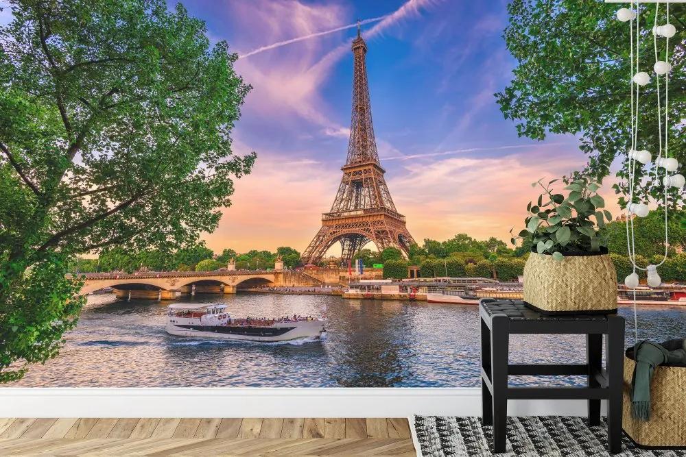 Fototapeta Paříž Eiffelova Věž Strukturální vinyl 368x254