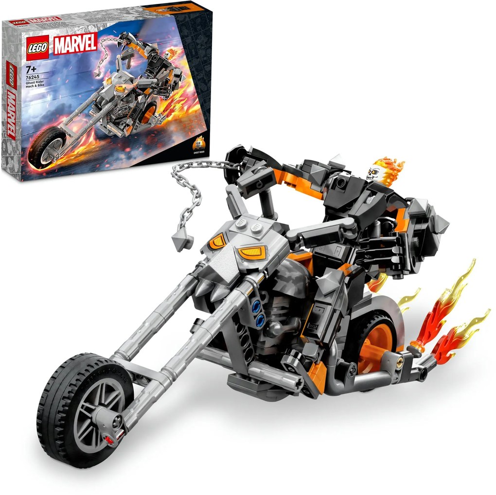 Lego stavebnice lego marvel 76245 robotický oblek a motorka ghost ridera