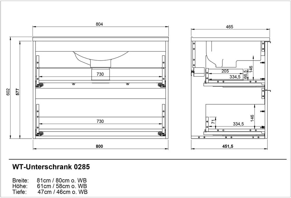 Antracitová koupelnová sestava Crandon – Germania