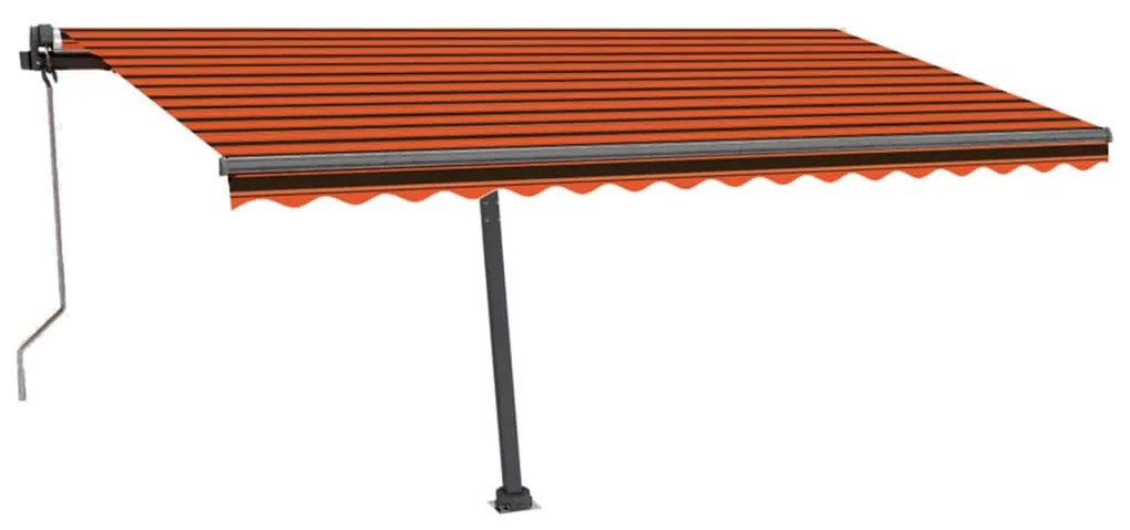 Automatická markýza LED a senzor větru 400x300 cm oranžovohnědá,  3069755