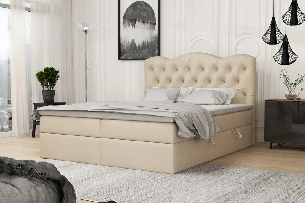 Kontinentální postel Křišťály 180 ZL109 O-sofa