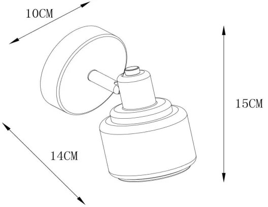 Lucide 77979/01/02 - Bodové svítidlo BJORN 1xE14/40W/230V zlatá