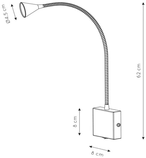 Lucide 18293/03/30 - LED Flexibilní lampička BUDDY LED/3W/230V černá