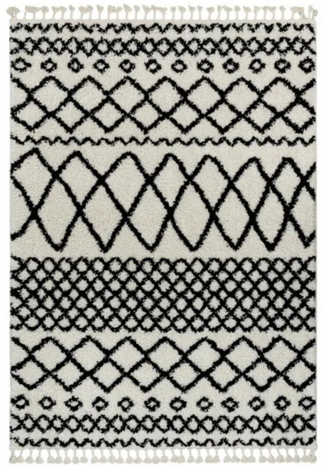 Kusový koberec Shaggy Safi smetanově bílý, Velikosti 70x300cm