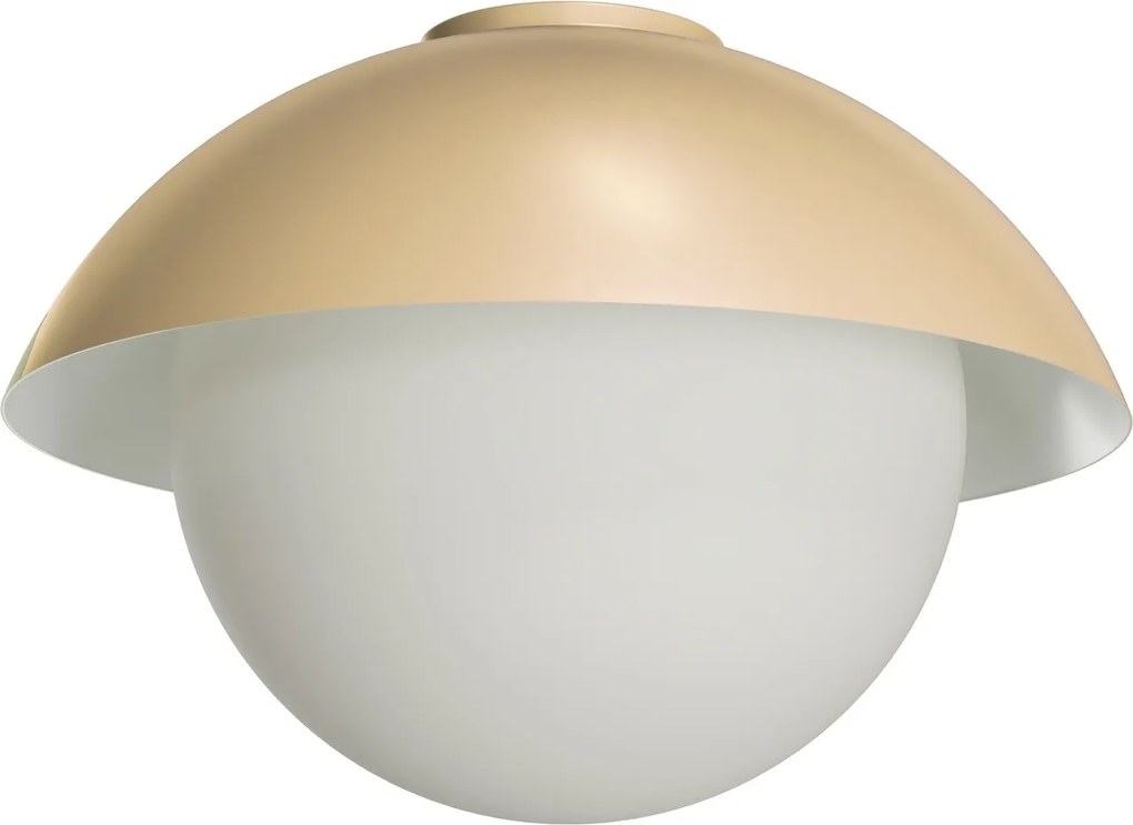 OS LUK40009 LUKIDA 3 stropní/nástěnné skleněné svítidlo zlatá / bílá IP65 40W E27 - OSMONT