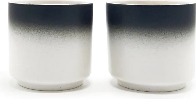 Litinová čajová souprava Hubei, konvice 1,2 l – moderní design, se 2 porcelánovými šálky, s nerezovým sítkem