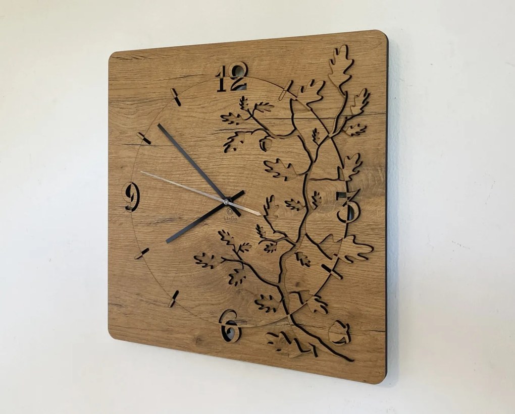 Li-Go "Dub" Dřevěné hodiny 40x40cm provedení povrchu: bříza