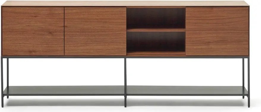 Nízká komoda v dekoru ořechu v přírodní barvě 195x80 cm Vedrana – Kave Home