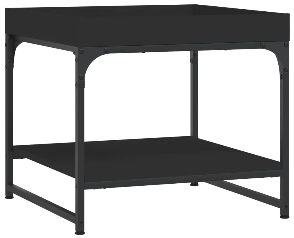 vidaXL Konferenční stolek černý 49,5 x 49,5 x 45 cm kompozitní dřevo