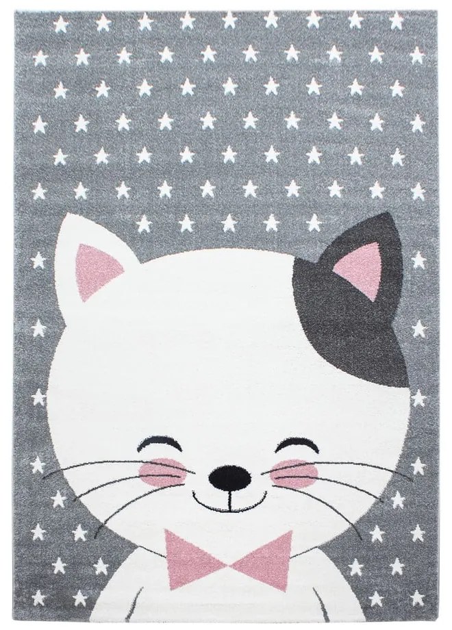 Růžovo-šedý dětský koberec 80x150 cm Kids – Ayyildiz Carpets Biano.cz