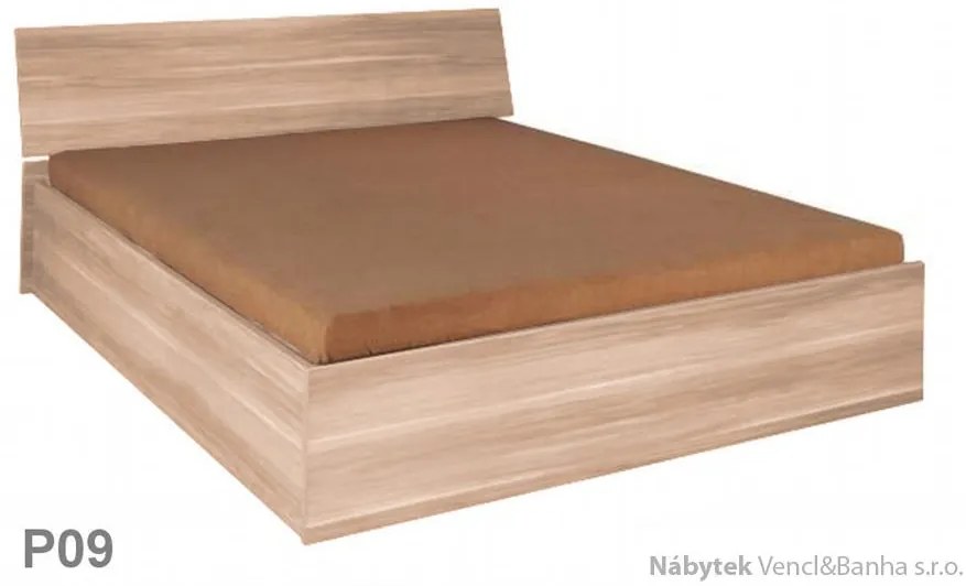 moderní dvoulůžková postel z dřevotřísky 180x200 s úložným prostorem Penelopa P09 maride