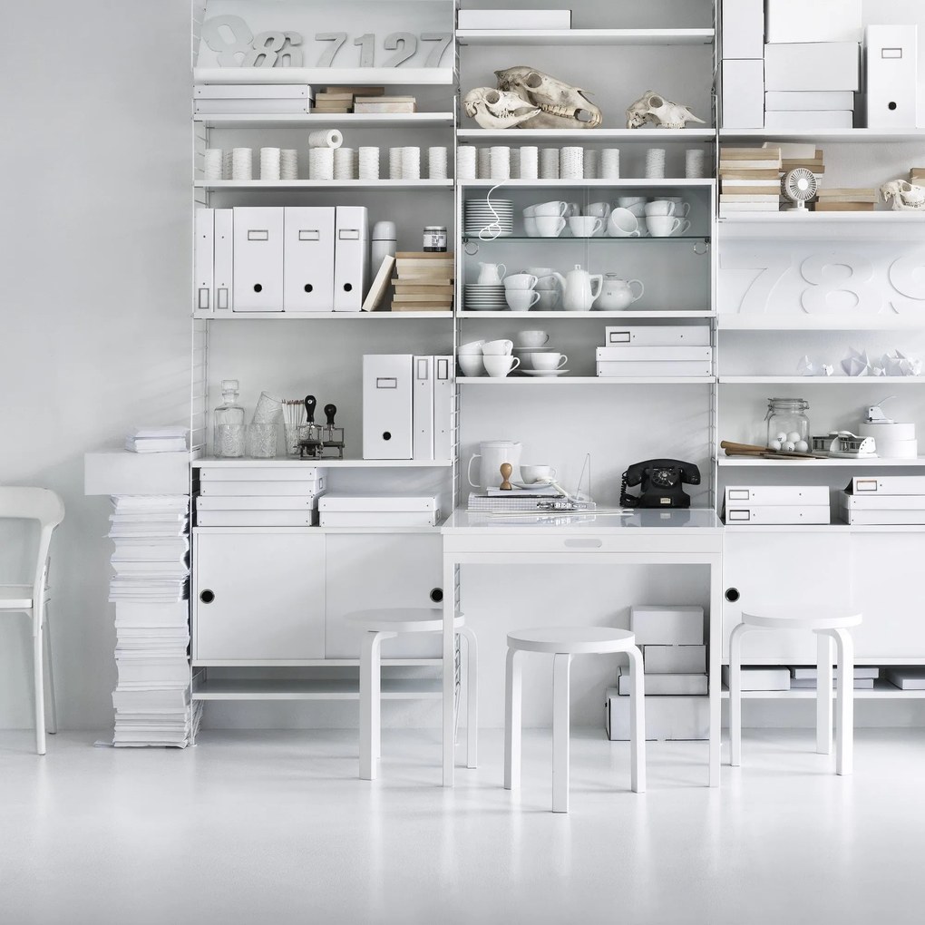 STRING Výklopný stolek Folding Table, White
