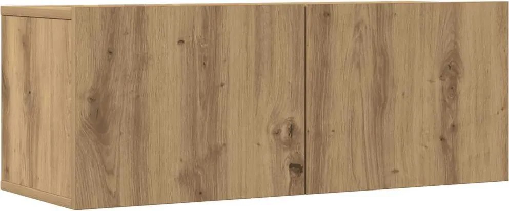 Sada 7 kusů nástěnné TV skříňka dub artisan kompozitní dřevo 3329214