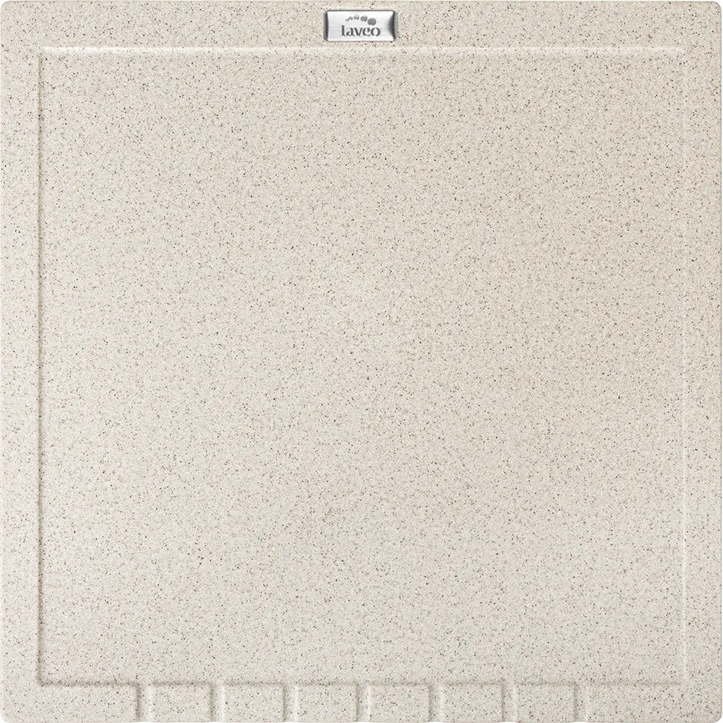 Laveo Halvo, granitový odkapávač 350x350x25 mm, béžová, LAV-OBA_401T
