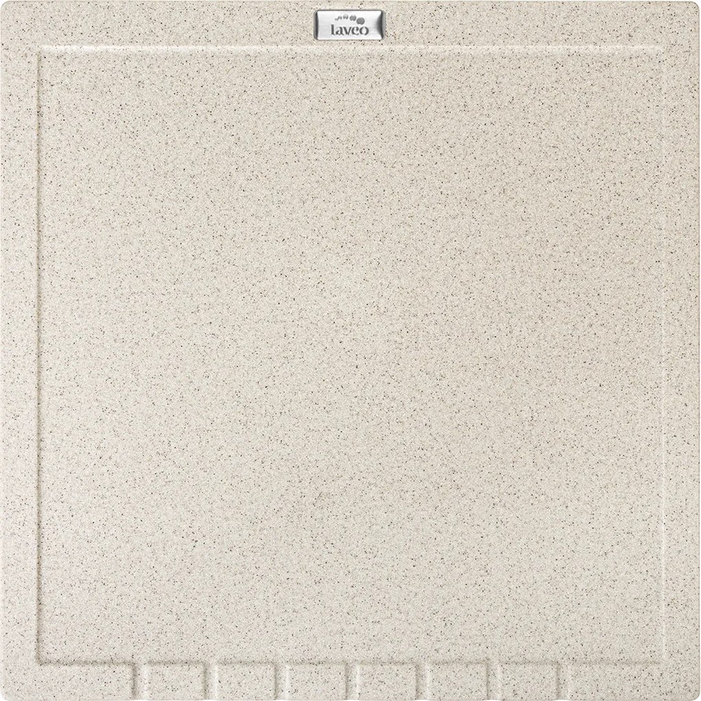 Laveo Halvo, granitový odkapávač 350x350x25 mm, béžová, LAV-OBA_401T