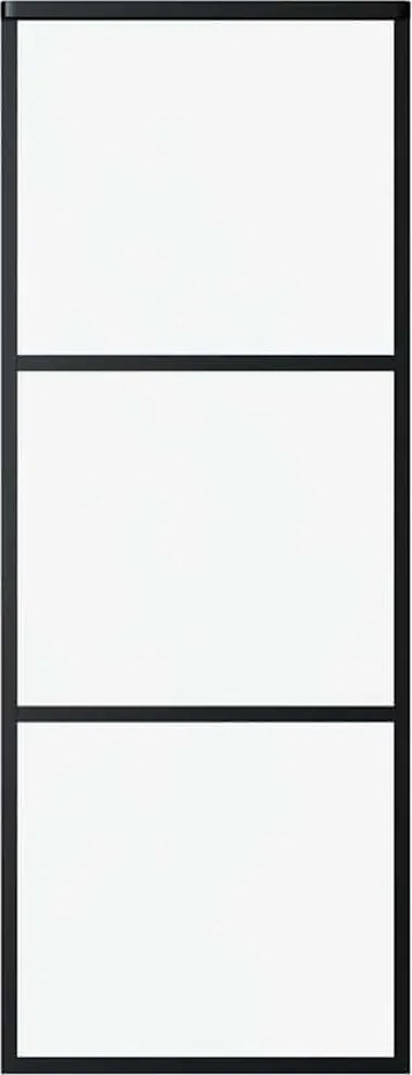 Posuvné dveře s kováním ESG sklo a hliník 76 x 205 cm 3081939