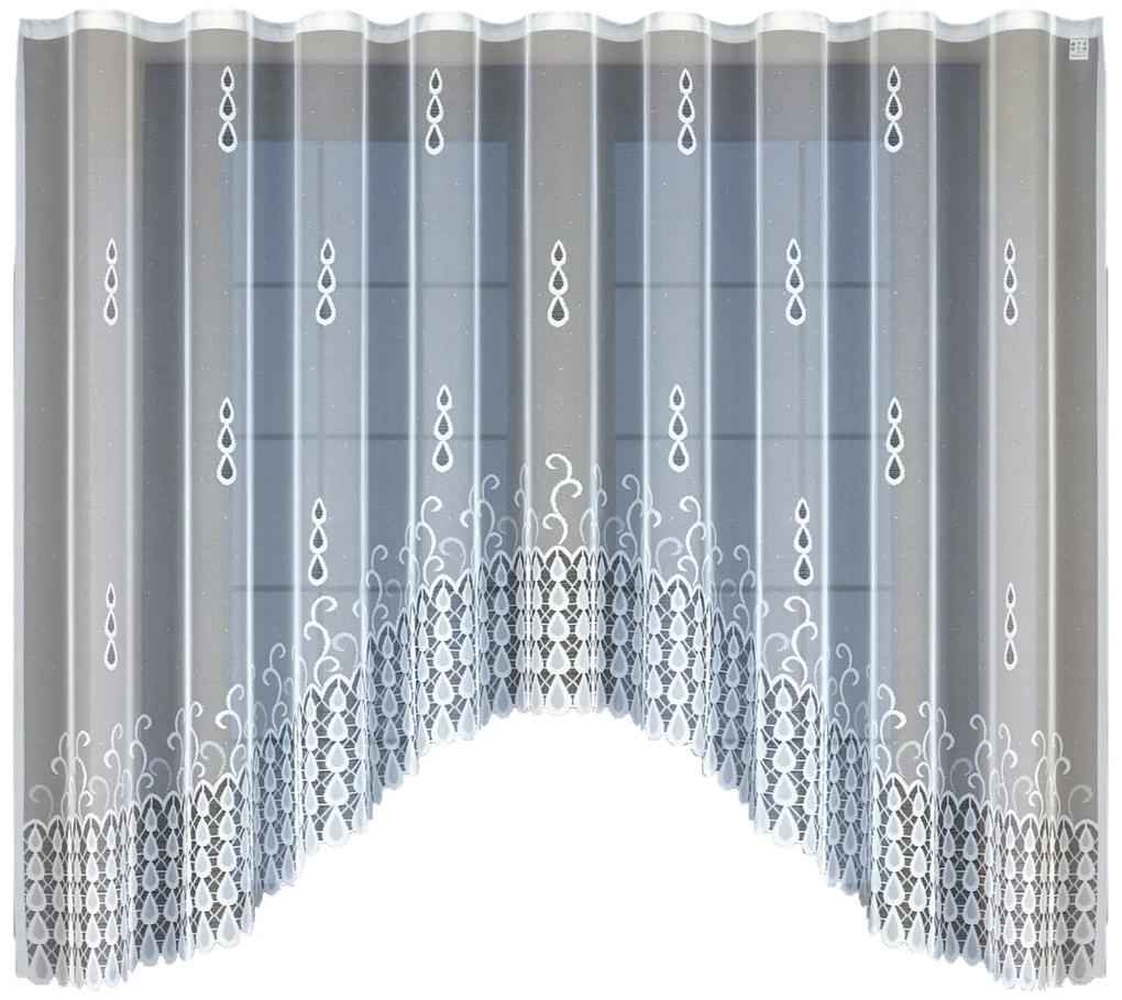 Dekorační žakárová záclona s řasící páskou FESTO 160 bílá 300x160 cm MyBestHome
