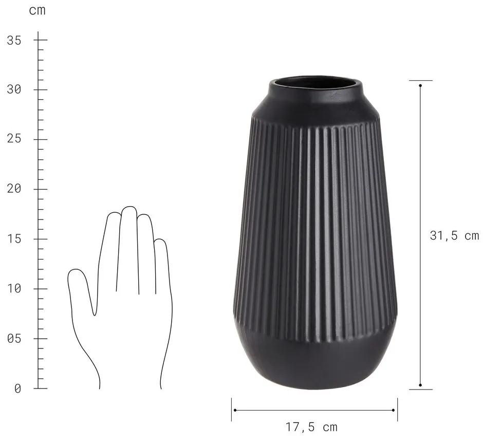 Butlers FINJA Váza 31,5 cm - černá