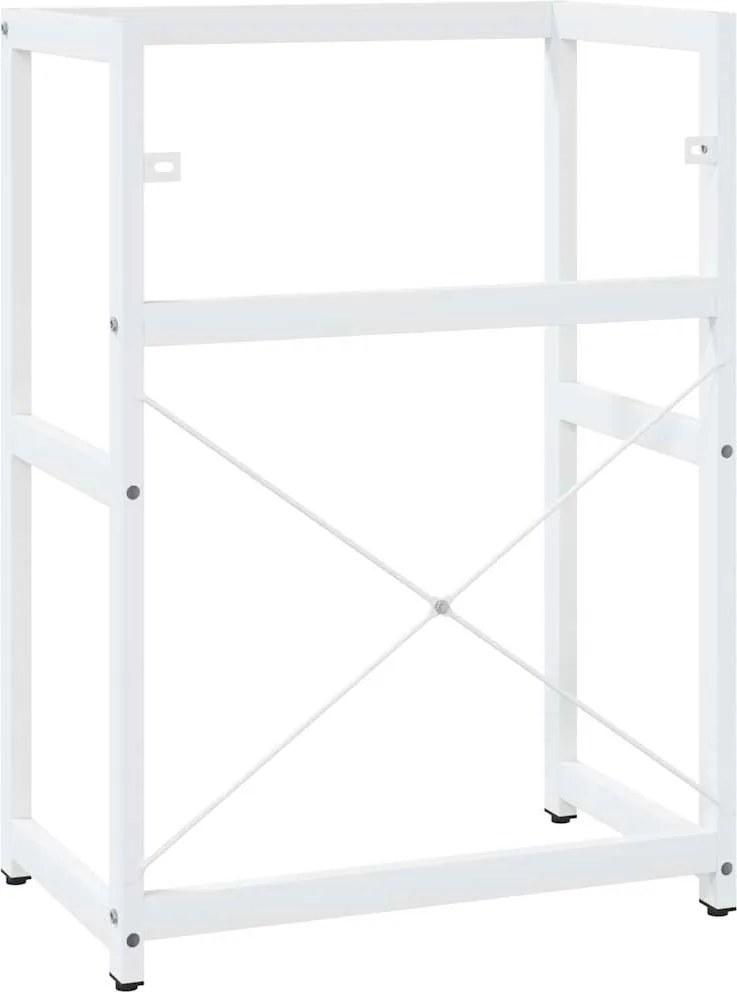 Koupelnový regál pod umyvadlo bílý 59 x 38 x 83 cm železo 338497