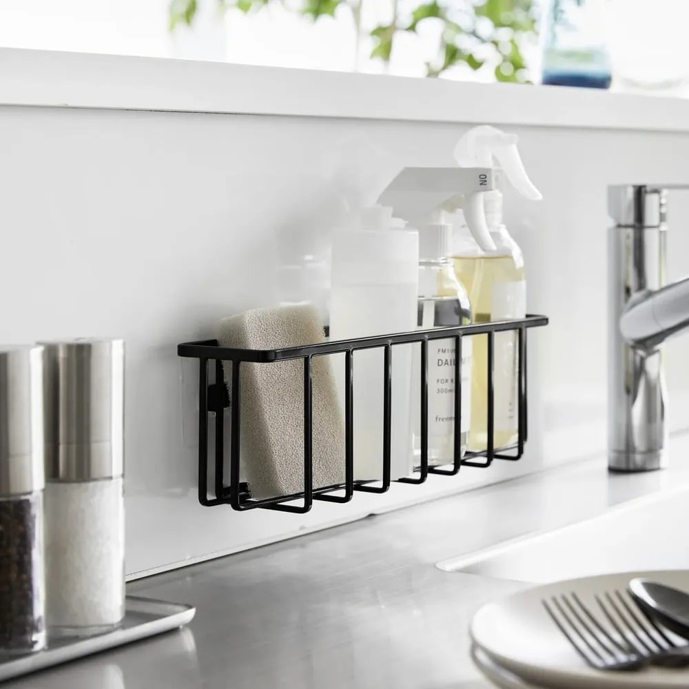 Černý kovový stojan na mycí prostředky bez vrtání Film Hook – YAMAZAKI