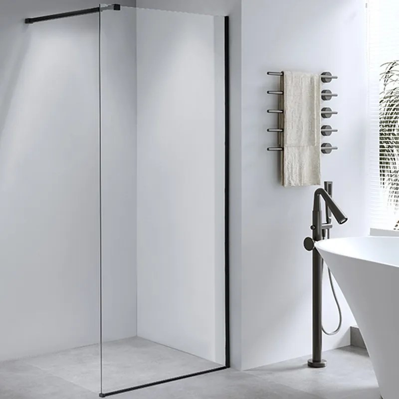BPS-koupelny Sprchová zástěna Walk-in HYD-WI07 130 černá - bez vaničky