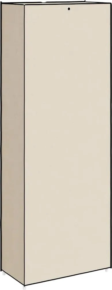 Botník krémový 60 x 30 x 166 cm textil 337260