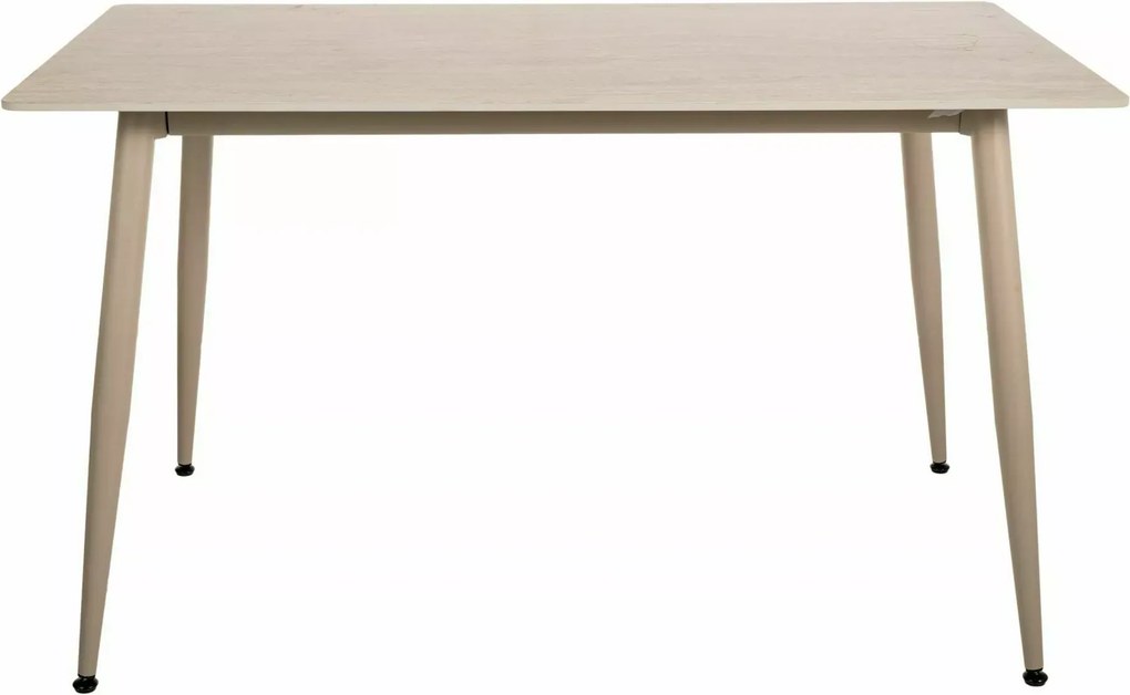 Jídelní stůl TALVEN s keramickou travertinovou deskou 130x70 cm, travertin/kašmír