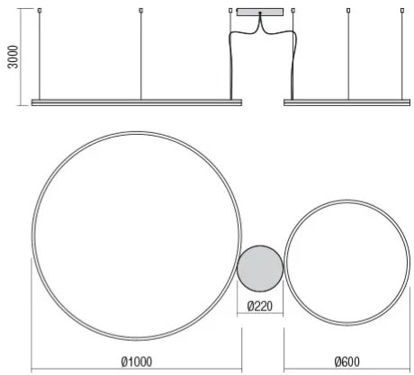 Světla a lustry REDO GROUP Redo Group ORBIT LED lustr 01-1922/bílá barva/LED 108W/4000K Stmívání: Dali