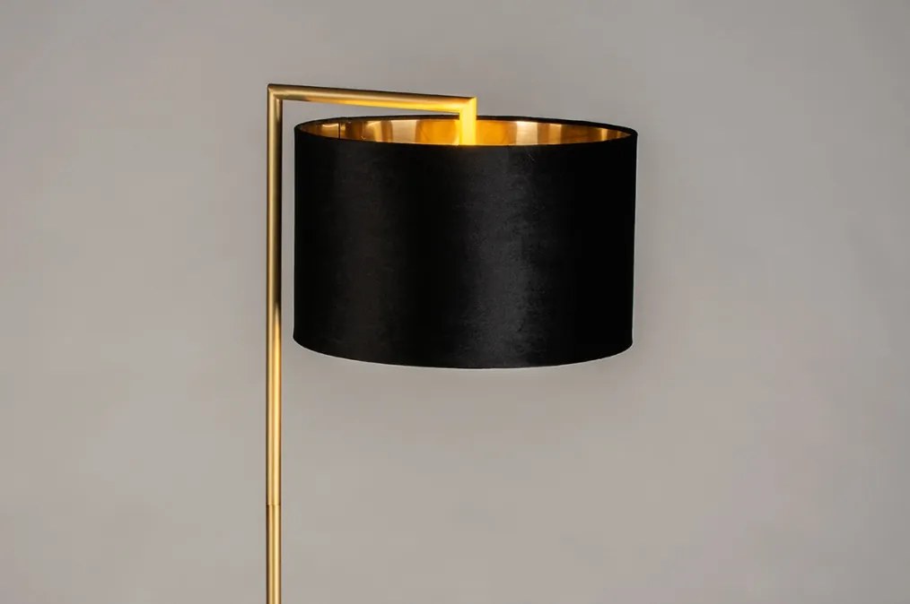 Stojací designová lampa Pallas Black and Gold Messe