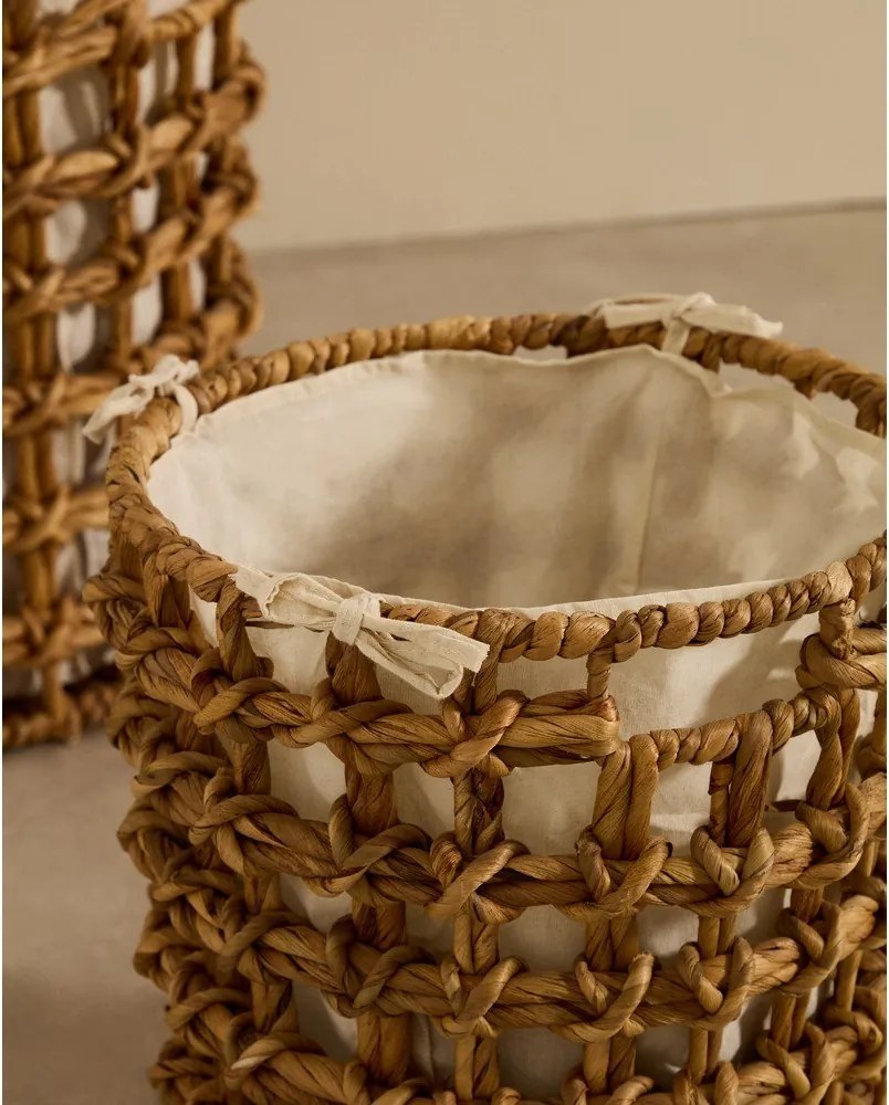 Košíky v sadě 2 ks z vodního hyacintu ø 38x38 cm Dilam – Kave Home