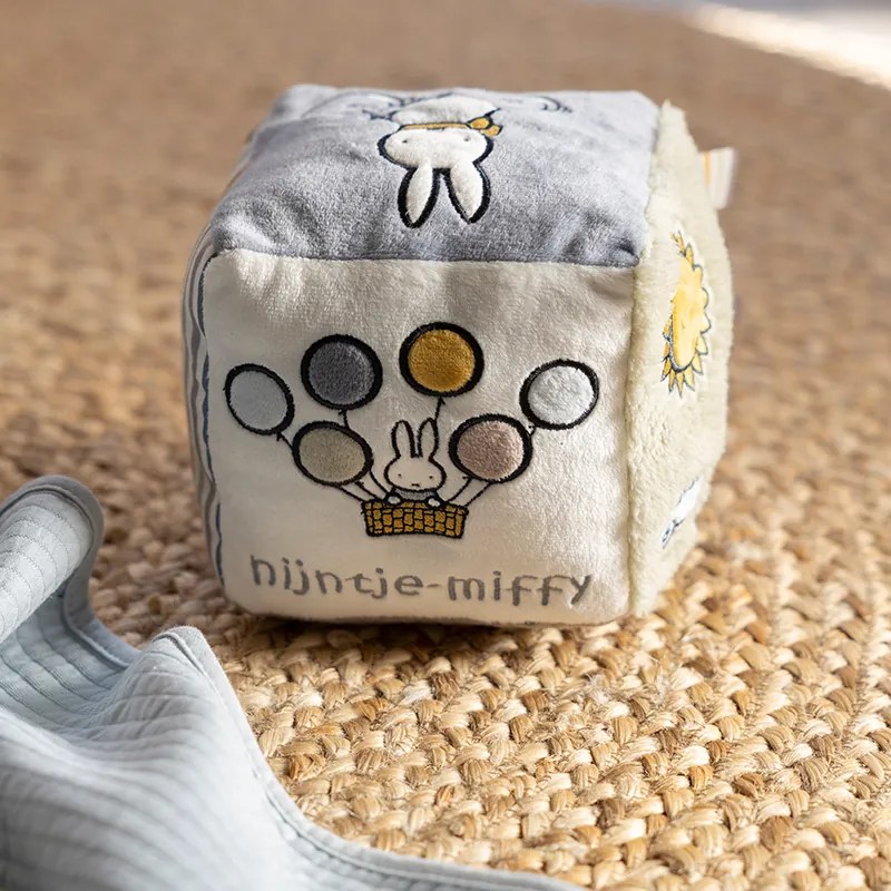 Kostka textilní králíček Miffy Fluffy Green