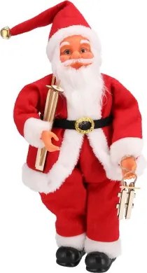 Vánoční dekorace Santa Claus bílá / červená 40 cm