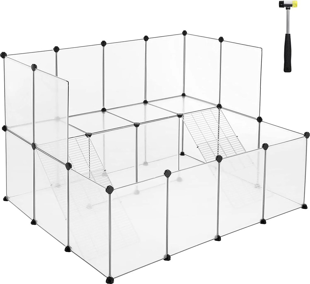 Výběh pro malé zvířata, 143 x 92 x 108 cm, bílý
