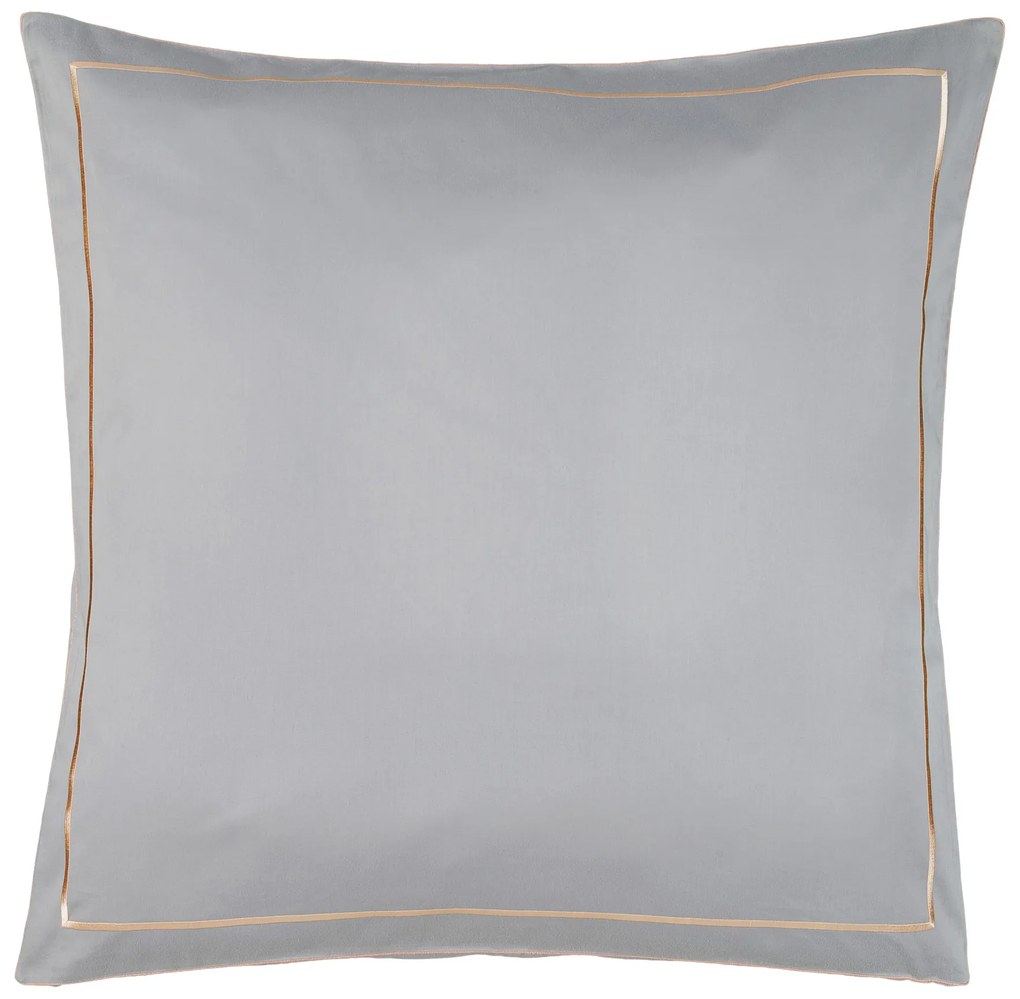 Christian Fischbacher Povlečení na polštář Satin Premium Neutral Grey 65 x 65 cm hotelový uzávěr