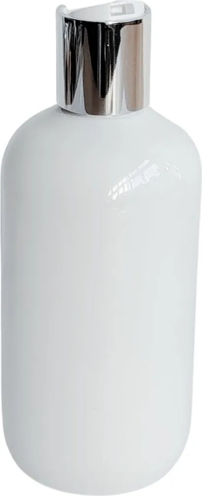 Dávkovač na mýdlo 300 ml bílý s bílo-stříbrným DISC TOP BELA