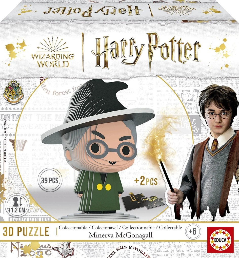 3d puzzle educa 3d puzzle harry potter: minerva mcgonagallová 39 dílků