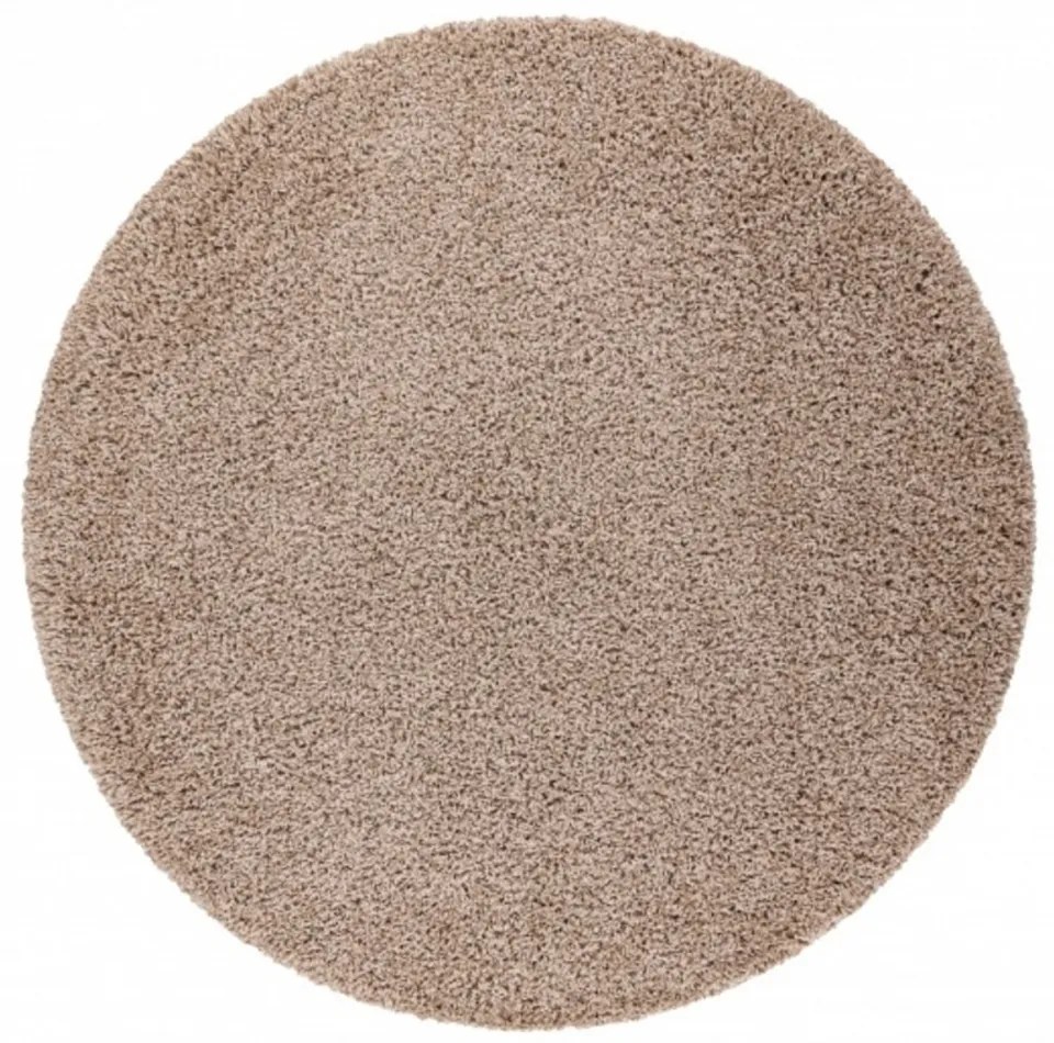 Kusový koberec Shaggy Sofia béžový kruh, Velikosti 160cm